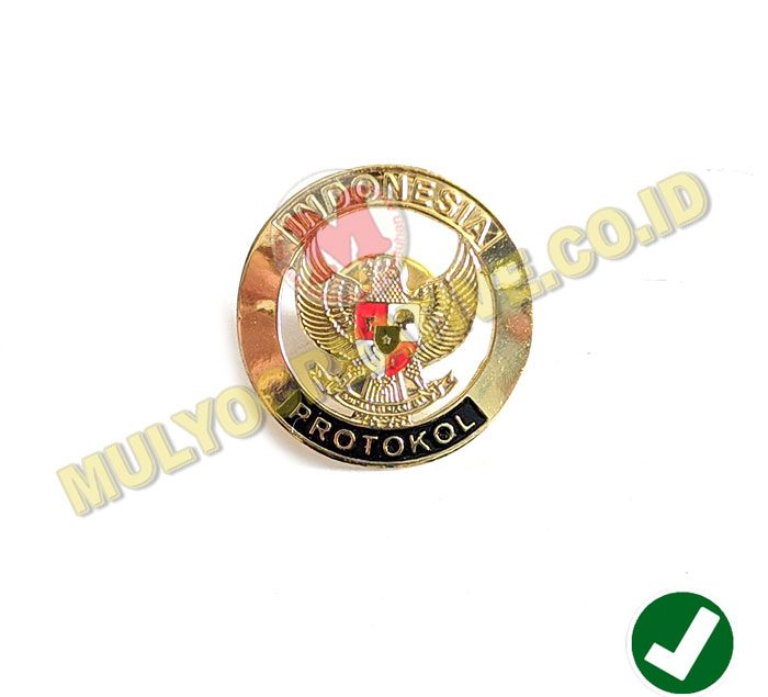 Pin Protokol Indonesia Model Bulat Pin Protokol Garuda Warna Hitam ...