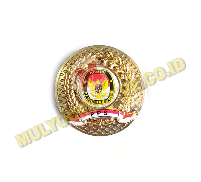 Lencana PPS Lencana Pin Panitia Pemungutan Suara KPU Model Bulat ...