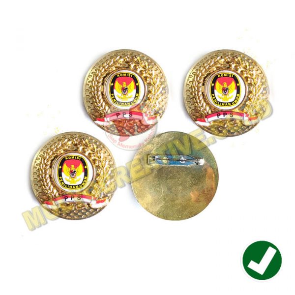 Lencana PPS Lencana Pin Panitia Pemungutan Suara KPU Model Bulat ...