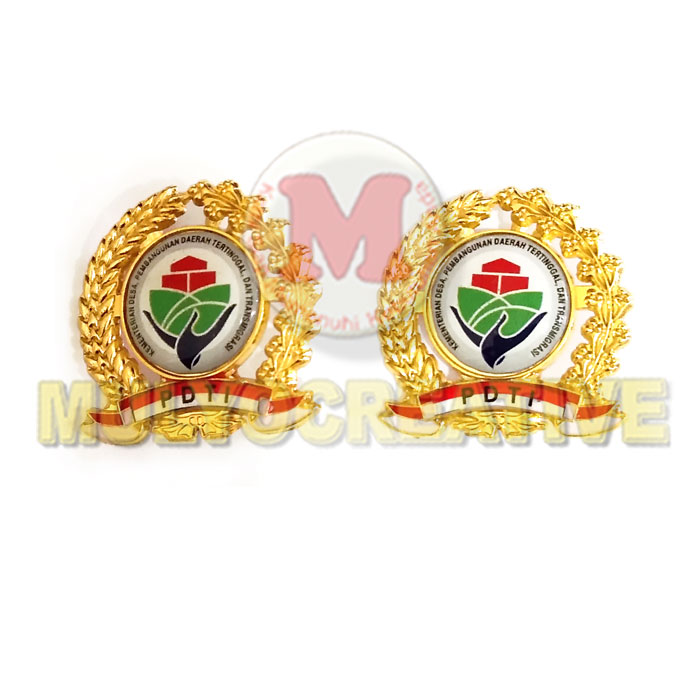 Beli Pin Logo Kementerian Desa PDTI Motif Padi Dan Kapas Harga Murah ...