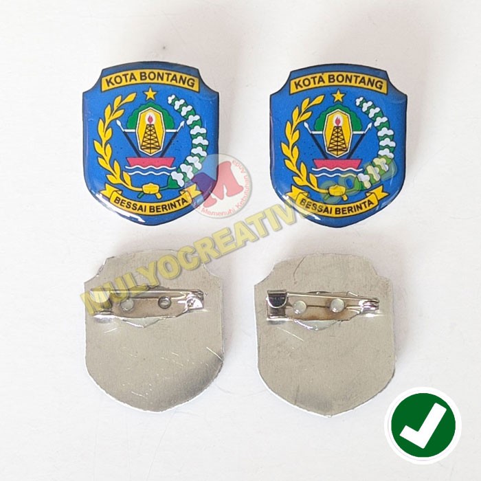 Tempat Jual Pin Logo Kota Bontang | pesan pin enamel lencana pin plakat ...