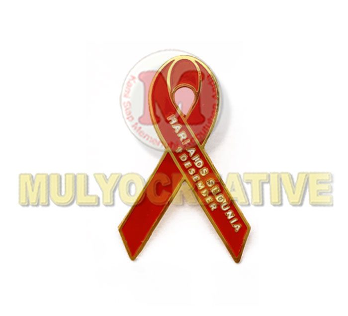 Pesan Lencana Logo Komisi Penanggulangan AIDS – Pin Peringatan Hari ...