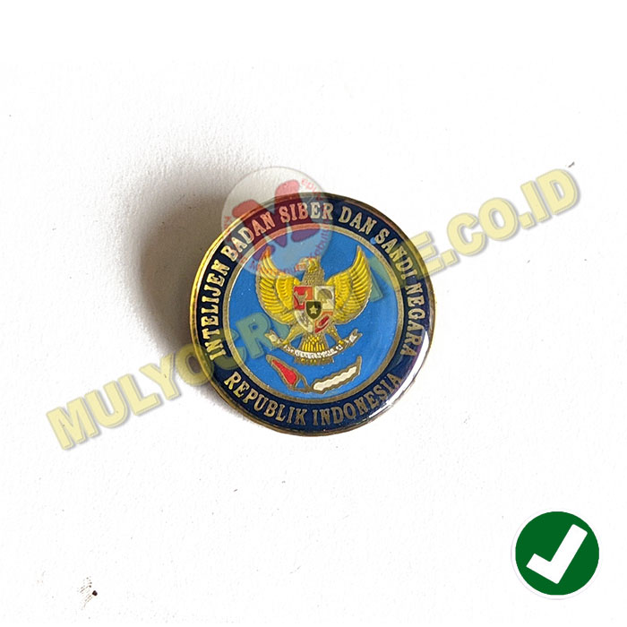 Pin Intelijen Badan Siber dan Sandi Negara Warna Biru Murah Pin BSSN ...