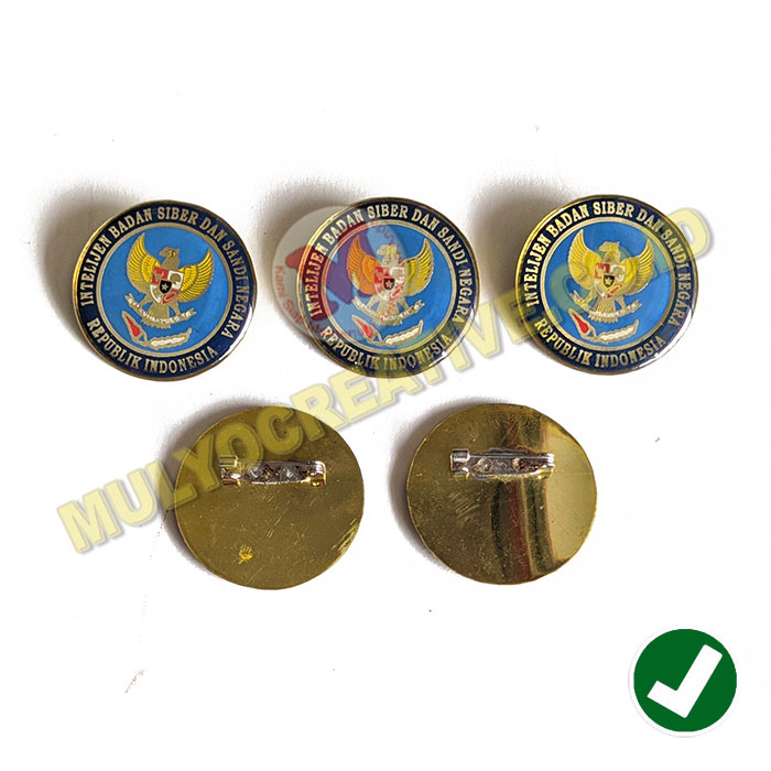 Pin Intelijen Badan Siber dan Sandi Negara Warna Biru Murah Pin BSSN ...