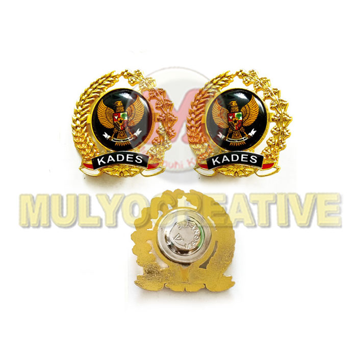 Pesan Pin Magnetik Tanda Jabatan Perangkat Desa Bahan Logam Kuningan ...