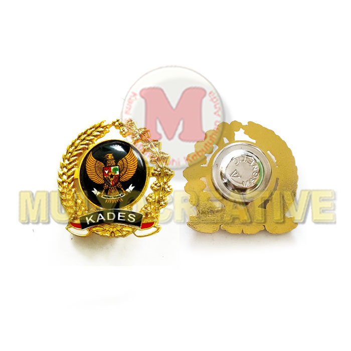 Pesan Pin Magnetik Tanda Jabatan Perangkat Desa Bahan Logam Kuningan ...