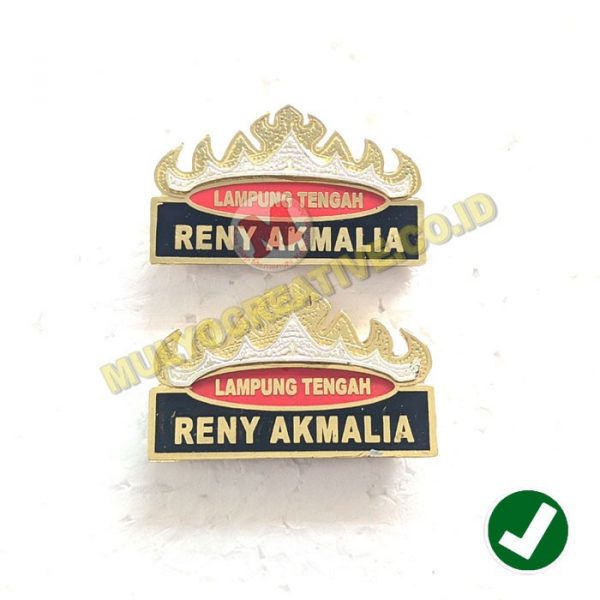 Jual Papan Nama Dada Siger Lampung – Nametag Siger Lampung Warna Hitam ...