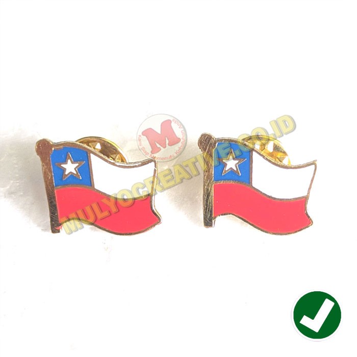 Order Murah Pin Bendera Negara Chili Flag Pin Chili | pesan pin enamel ...