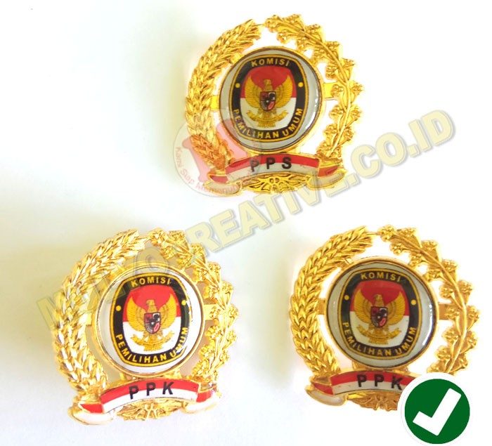 Pin KPU PPK PPS KPPU – pesan pin enamel lencana pin plakat akrilik ...