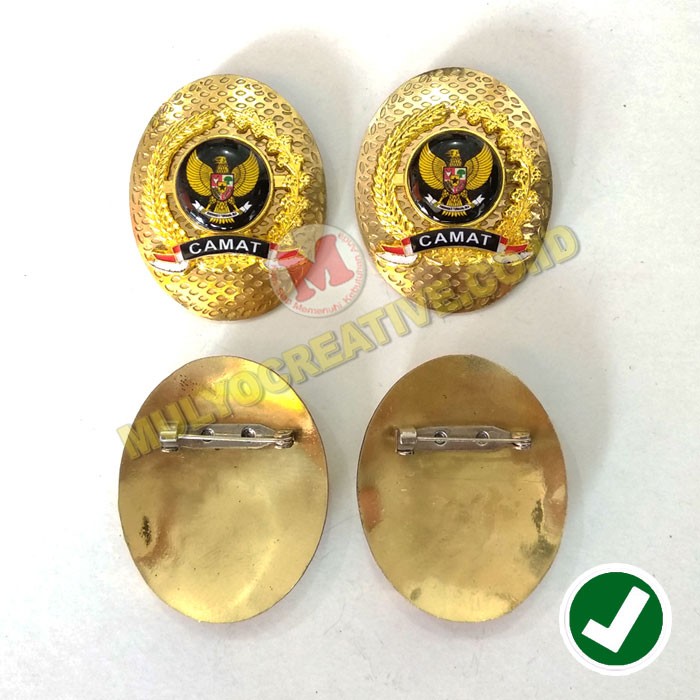 Jual Pin Logo Camat Lambang Padi Kapas – Pengait Peniti | pesan pin ...