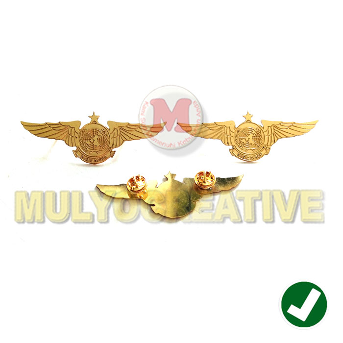 Brevet Wing Aviation Security – Brevet Wing AVSEC Bahan Logam Kuningan ...