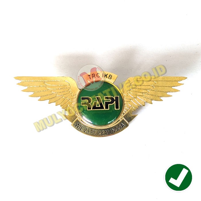 Jual PO Pin Wing Murah – Bisa Custom Logo Contoh Logo RAPI | pesan pin ...