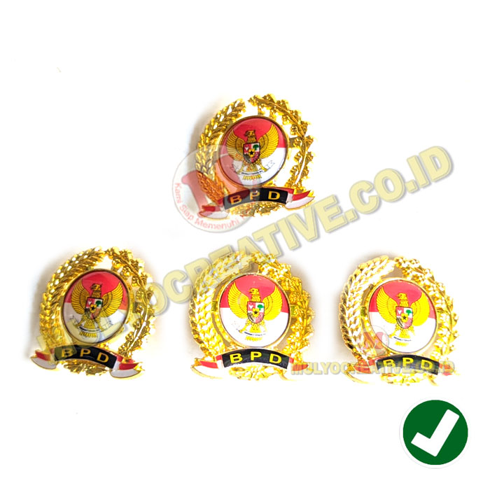 Pin BPD Garuda Merah Putih Pin Bros Logo BPD Desa Padi Dan Kapas Murah ...