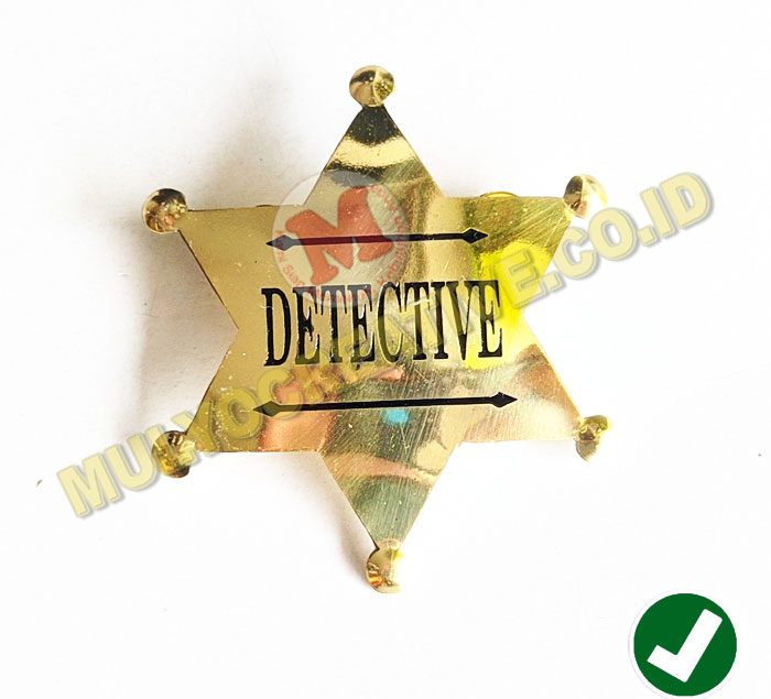 Pin Bros Detective Warna Gold Bintang Pin Bintang Full Logam Murah ...