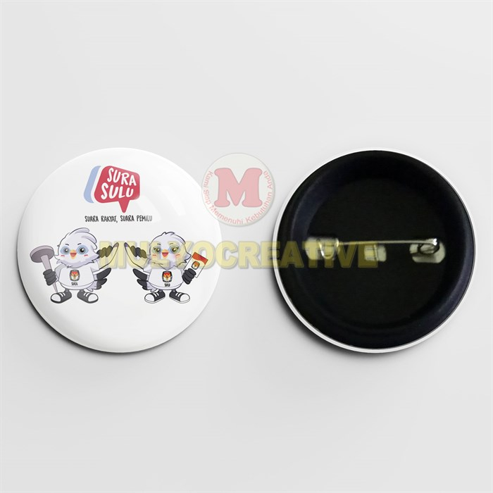 Pin Bros Maskot Pemilu 2024 – Pin Peniti Sura Sulu KPU – Pin Button ...