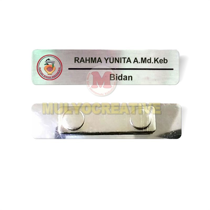 Nama Tag Dada Stall Ikatan Bidan Indonesia Pengait Magnet | pesan pin ...