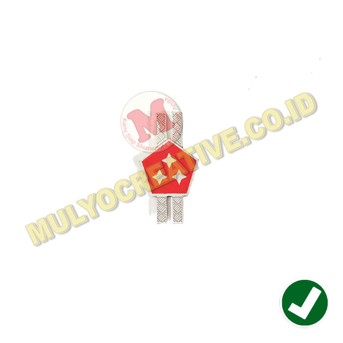 Pin Kerah Monogram Tanda Pangkat HANKAM Merah Silver Murah | pesan pin ...