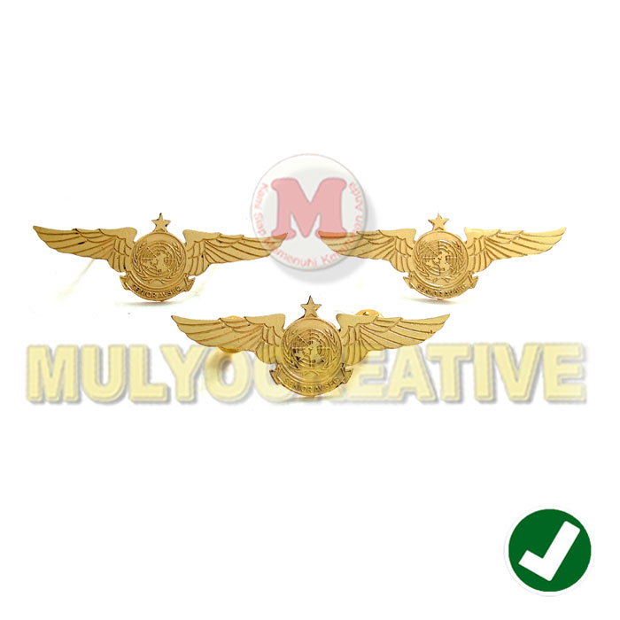 Brevet Wing Aviation Security – Brevet Wing AVSEC Bahan Logam Kuningan ...