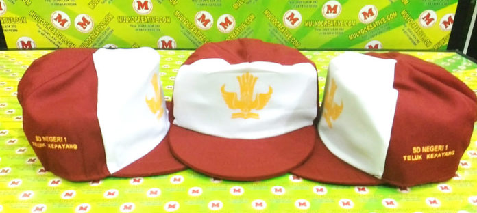 Jual Topi Sekolah + Logo Sekolah, Untuk SD SMP SMA, Atribut Sekolah ...