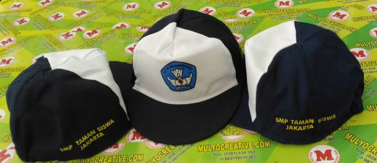 Jual Topi Sekolah + Logo Sekolah, Untuk SD SMP SMA, Atribut Sekolah ...